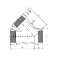 Threaded Lateral Tee Manufacturer, ASME B16.11 Dimensions