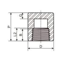 Threaded Pipe Cap Manufacturers-ASME B16.11 Pipe Cap Drawing